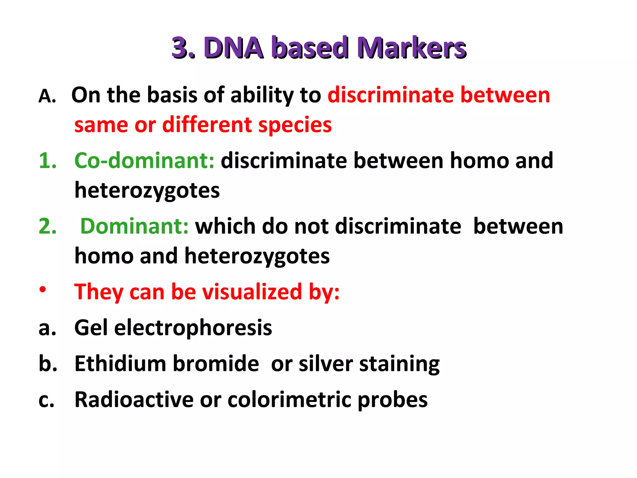Molecular Markers, their application in crop improvement | PPT