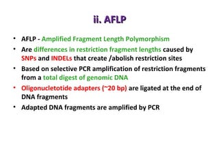 Molecular Markers, their application in crop improvement | PPT