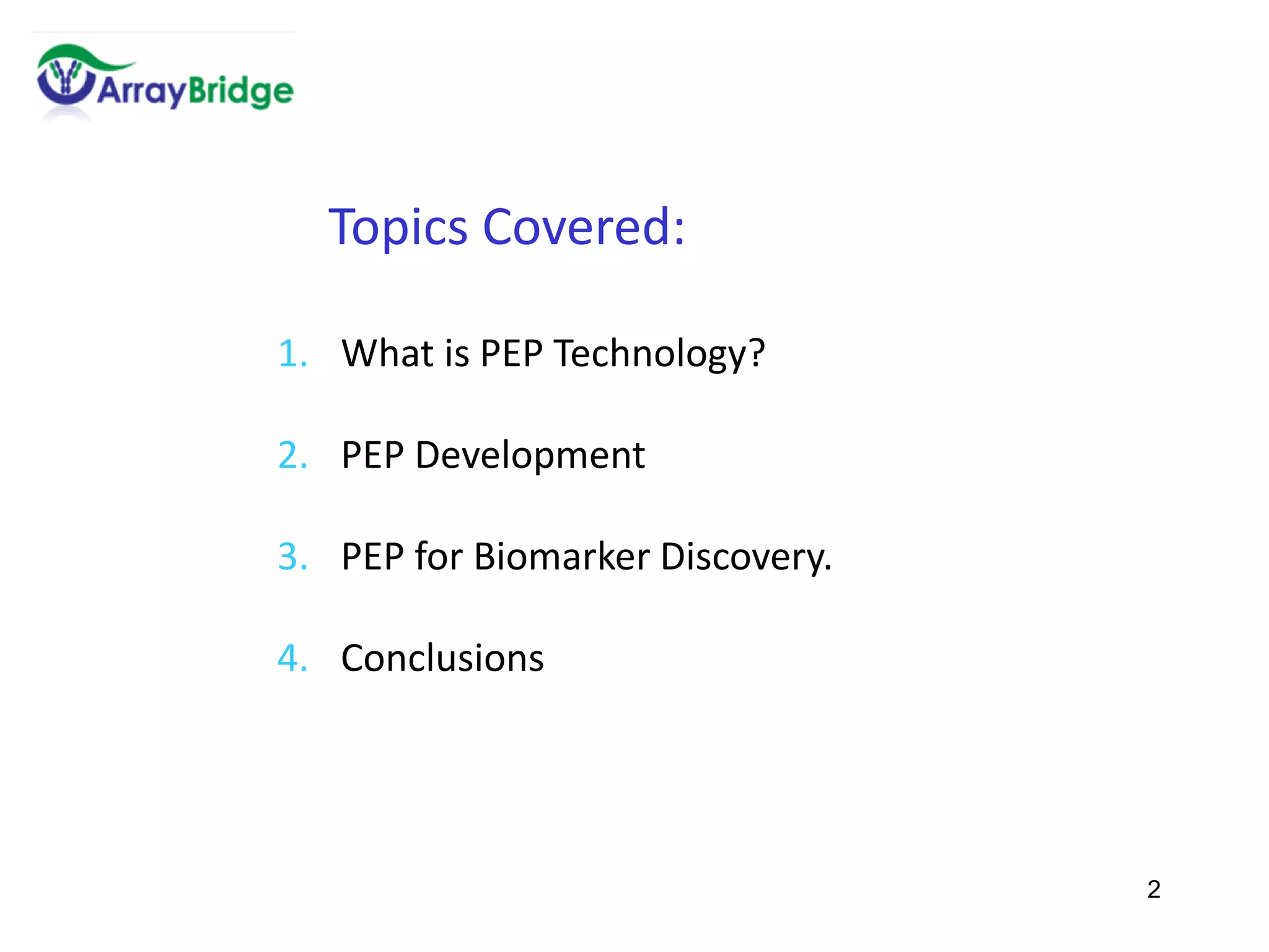 PEP Functional Proteomics Technology | PPT