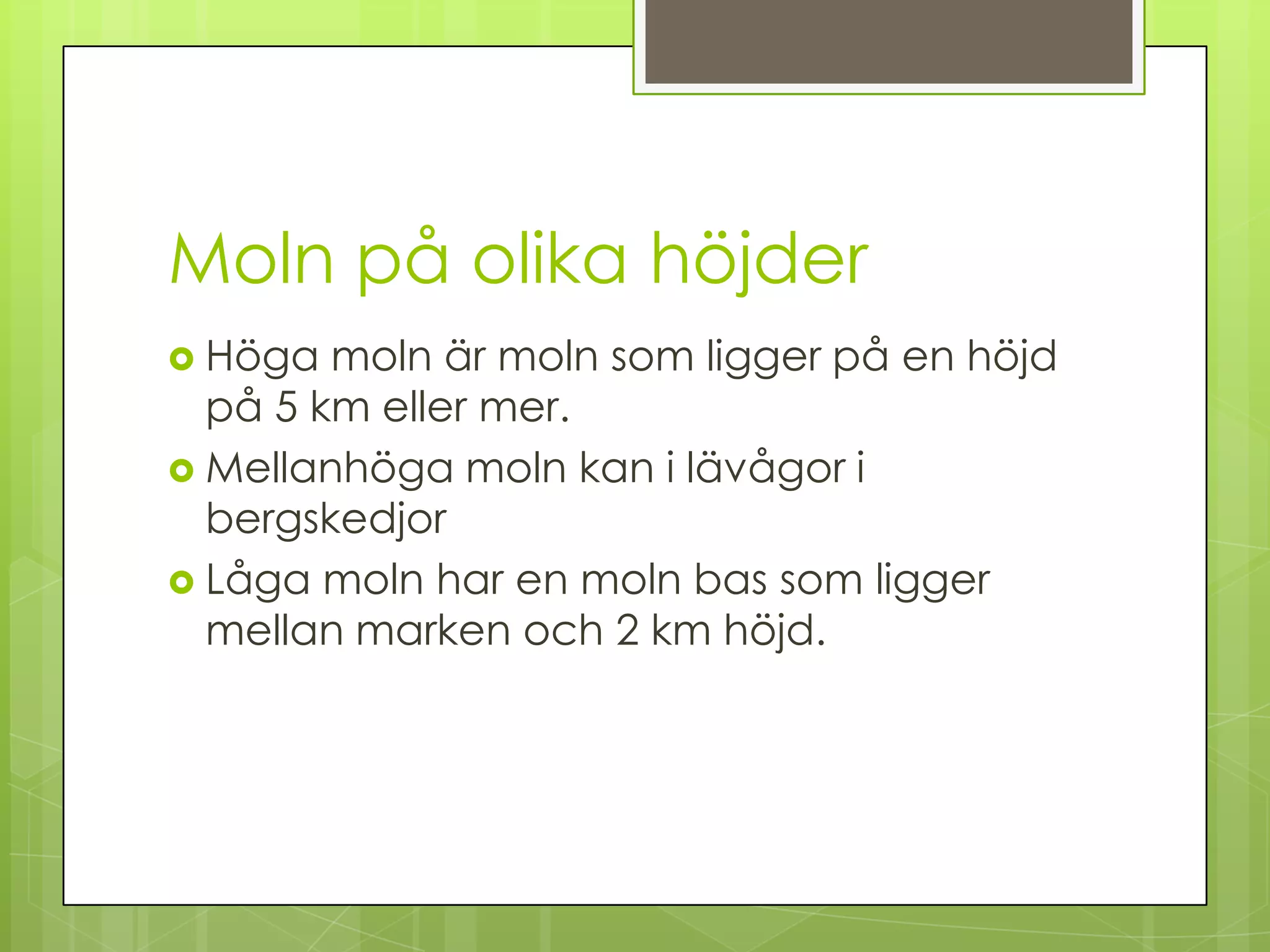 lite fakta om moln | PPTX