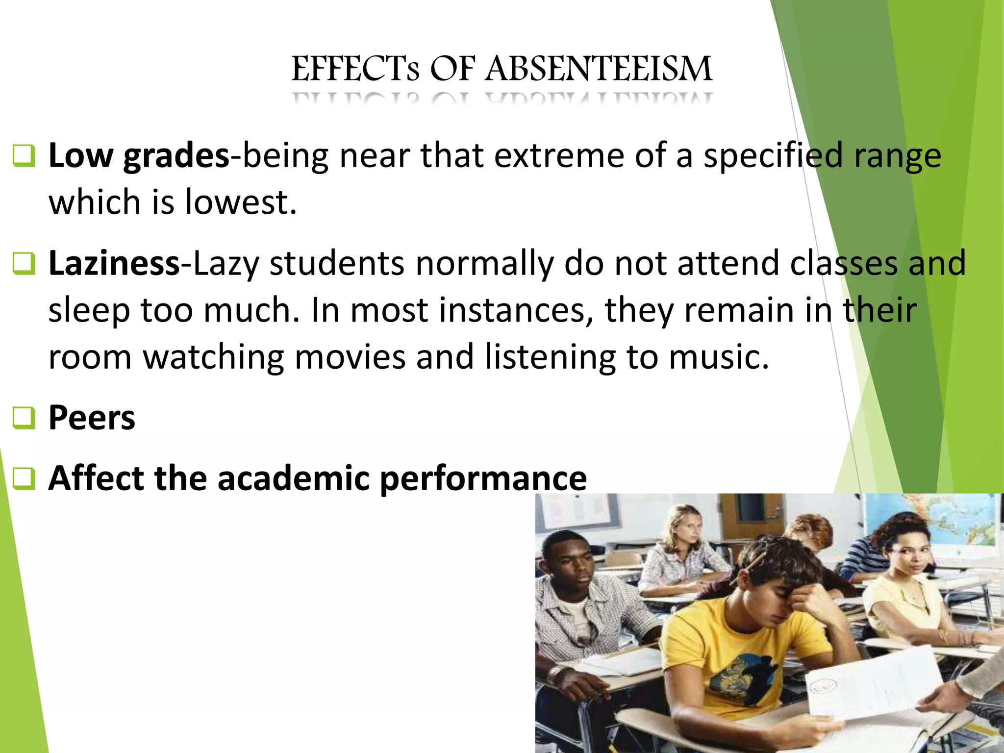 CAUSES AND EFFECTS OF ABSENTEEISM | PPTX