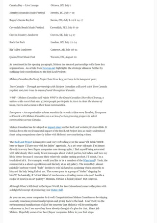 Molson Canadian’s Red Leaf Project: Great marketing promotion! | PDF