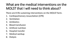 Medical Orders for Life Sustaining Treatment (MOLST) Form [MOST/POLST ...
