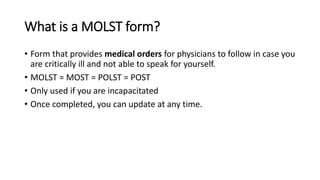 Medical Orders for Life Sustaining Treatment (MOLST) Form [MOST/POLST ...
