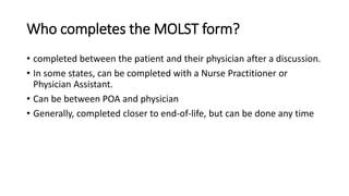 Medical Orders for Life Sustaining Treatment (MOLST) Form [MOST/POLST ...