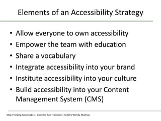 Making Accessibility Business as Usual | PPT