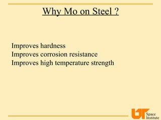 Molybdenum Coating on Steel | PPT