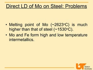 Molybdenum Coating on Steel | PPT