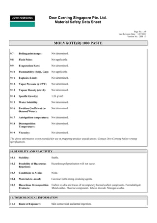 Molykote 1000 paste | PDF
