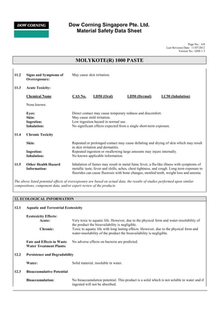 Molykote 1000 paste | PDF