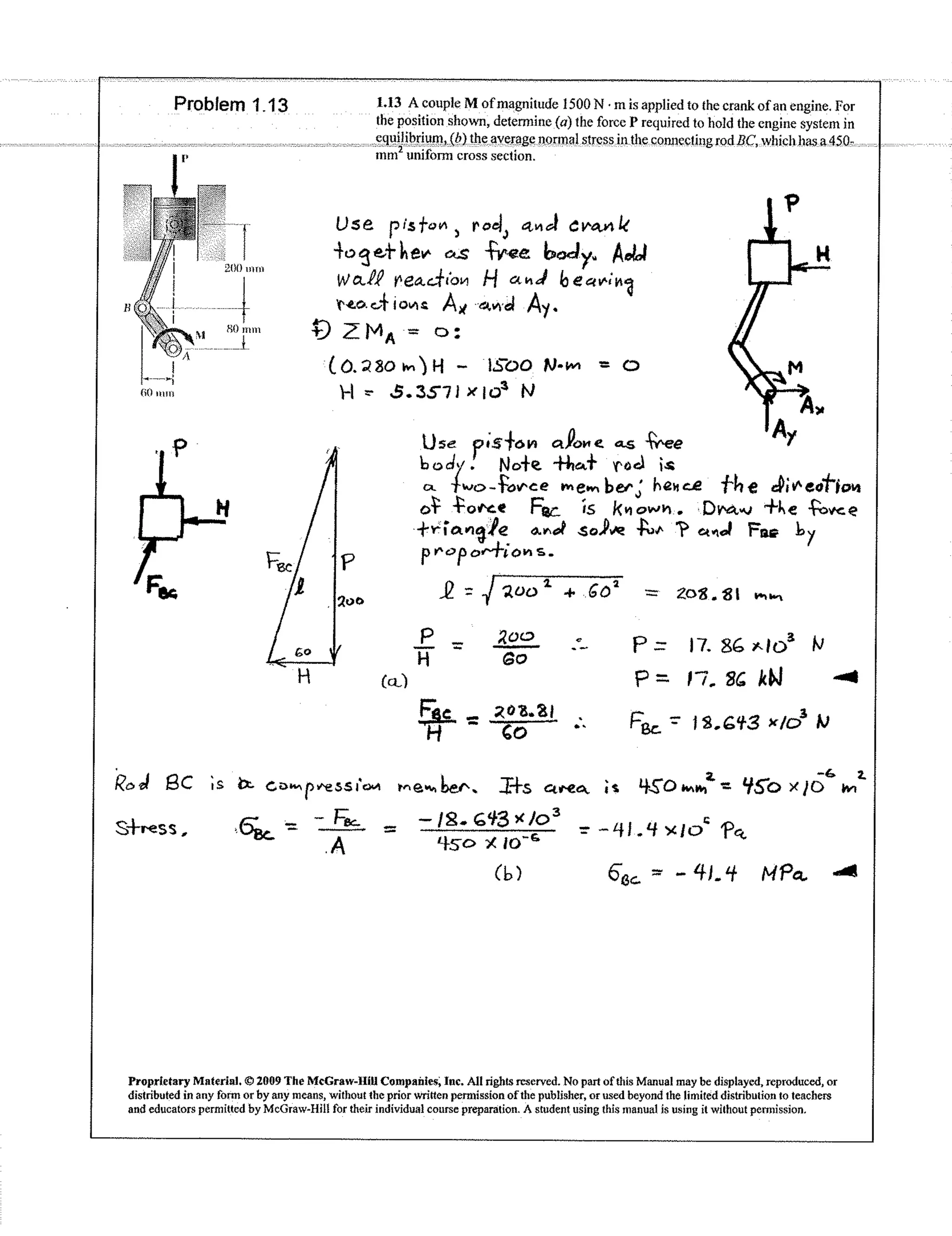solution manual of mechanics of material by beer johnston | PDF