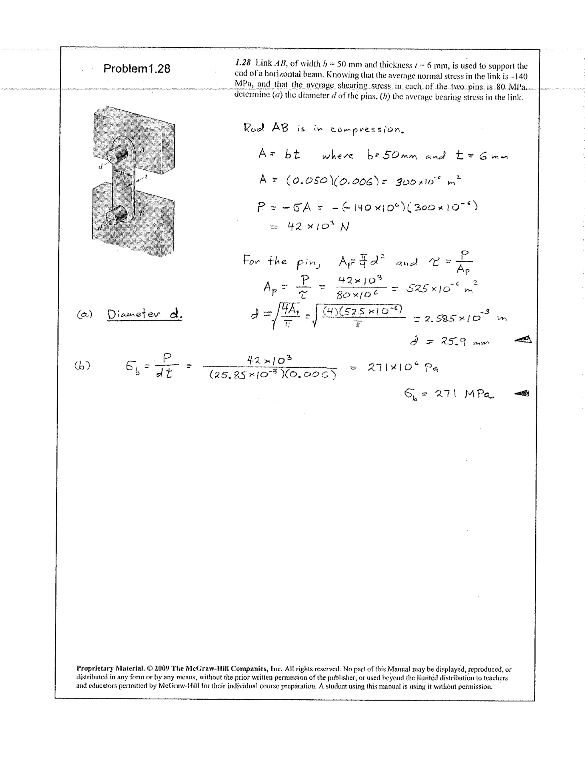 solution manual of mechanics of material by beer johnston | PDF
