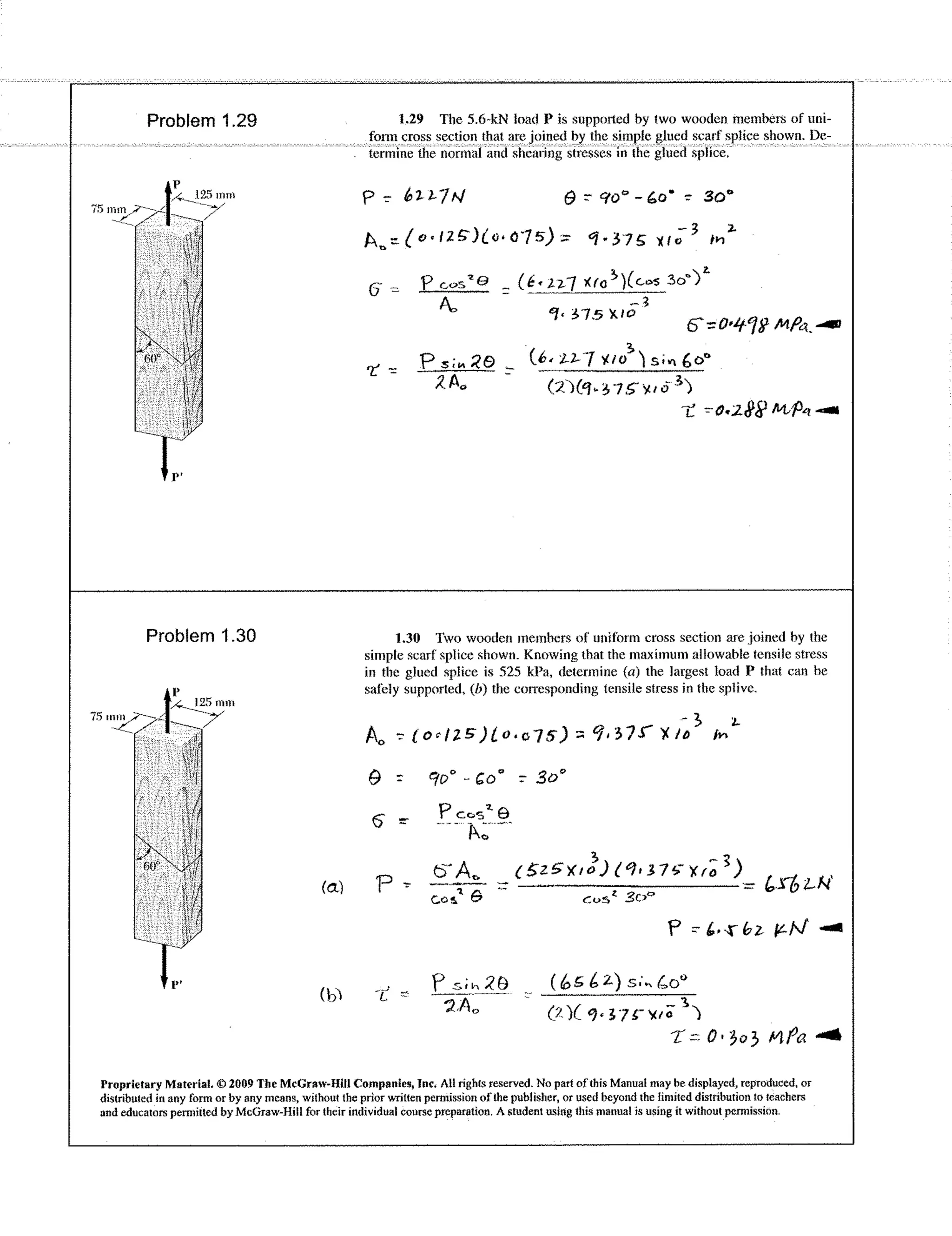solution manual of mechanics of material by beer johnston | PDF