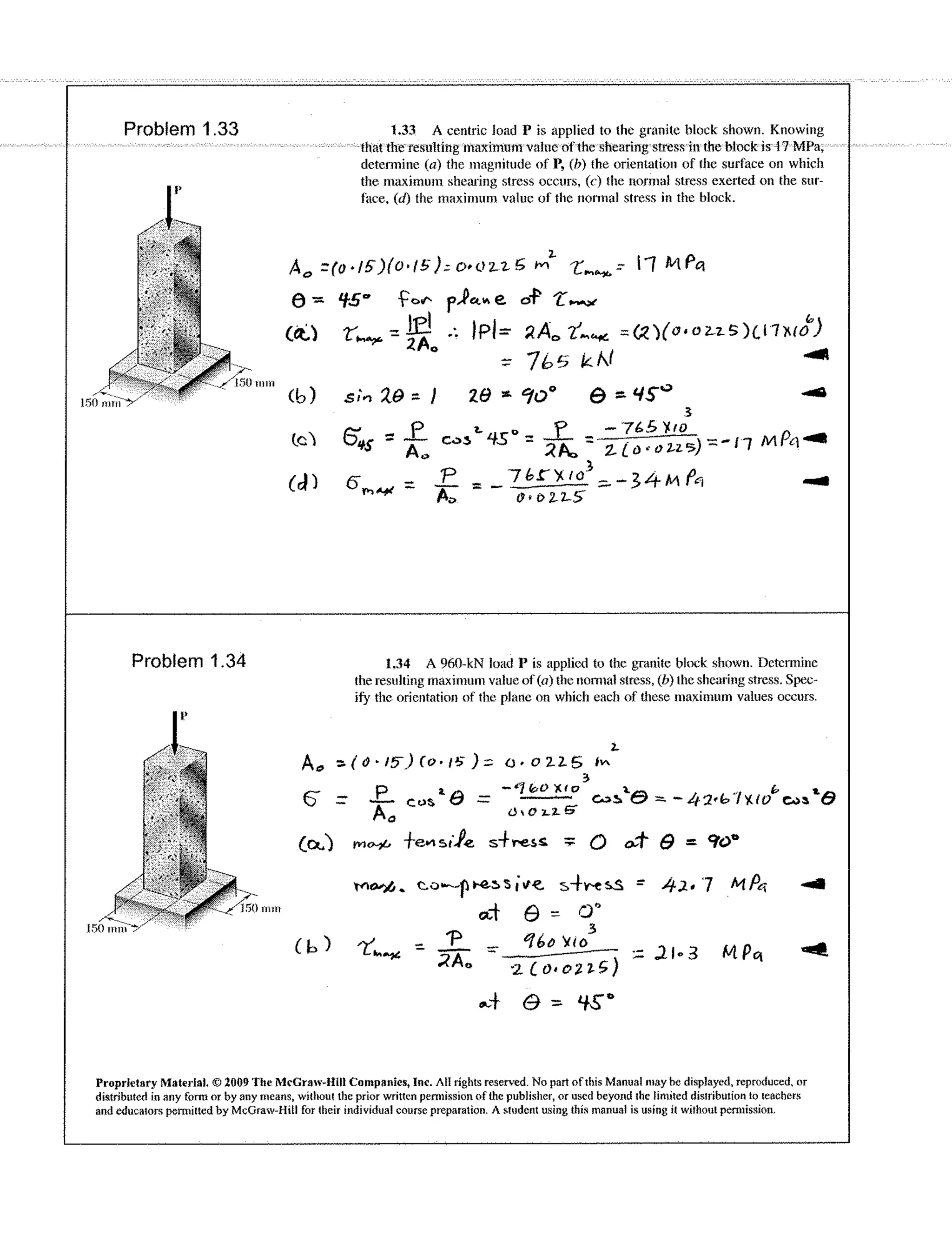 solution manual of mechanics of material by beer johnston | PDF