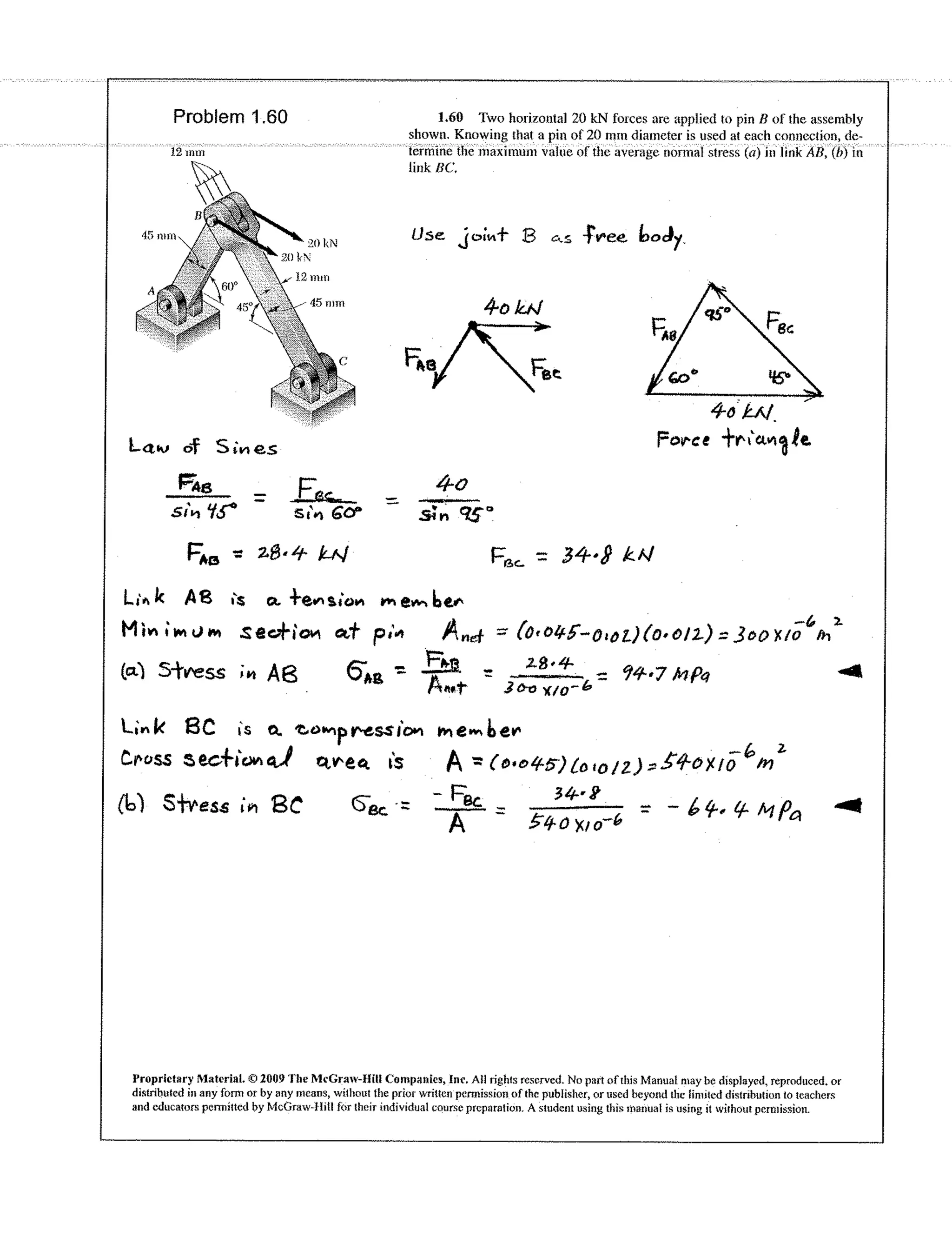 solution manual of mechanics of material by beer johnston | PDF
