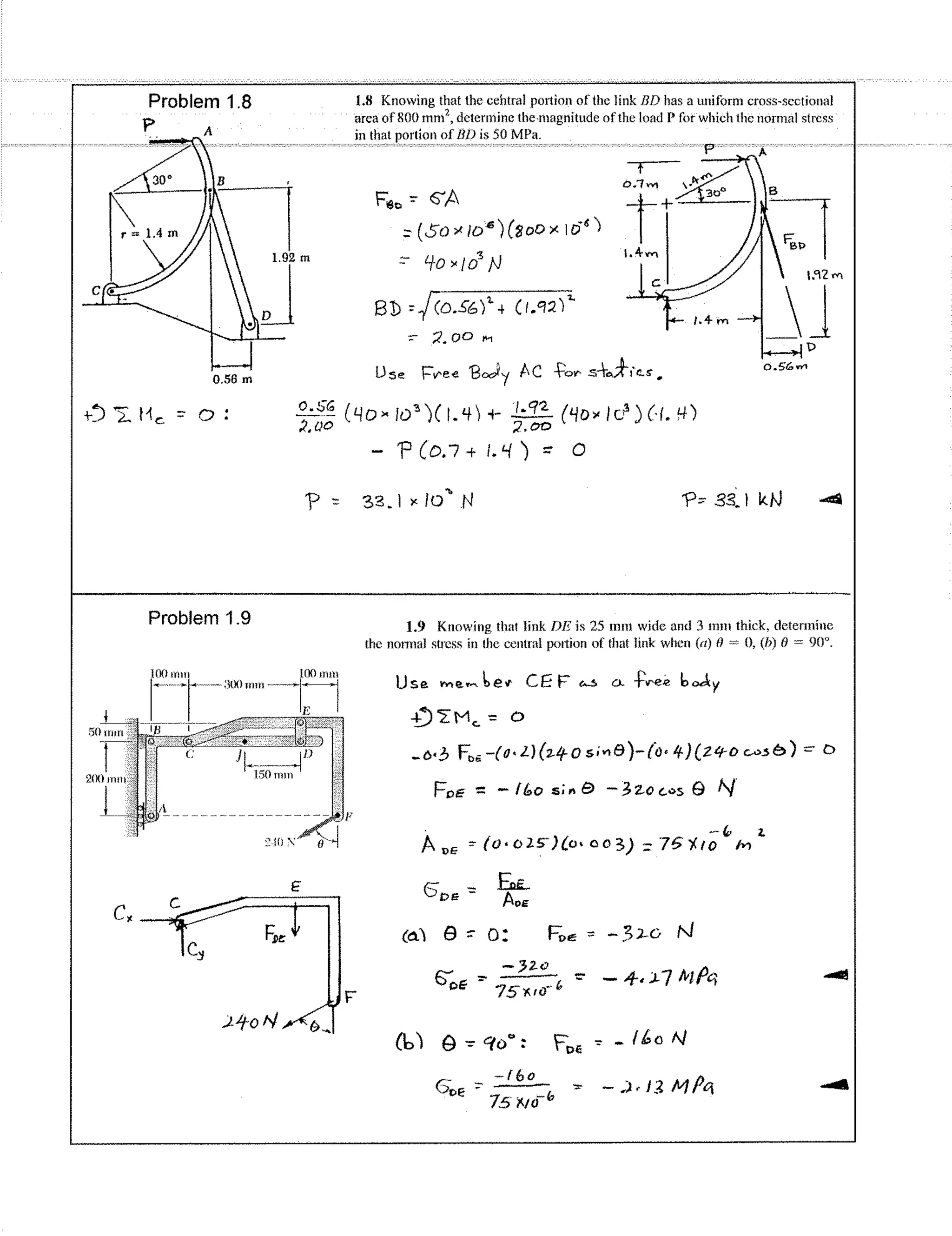 solution manual of mechanics of material by beer johnston | PDF