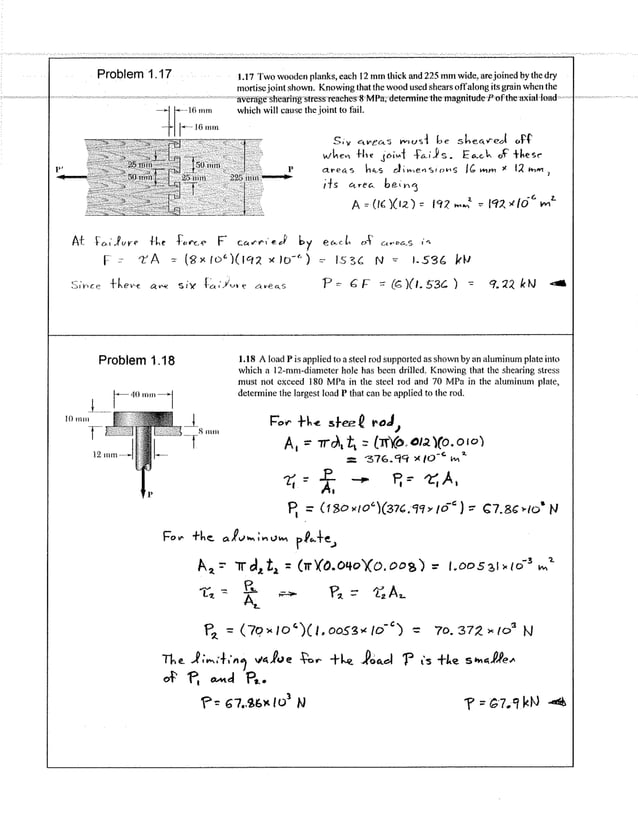 solution manual of mechanics of material by beer johnston | PDF