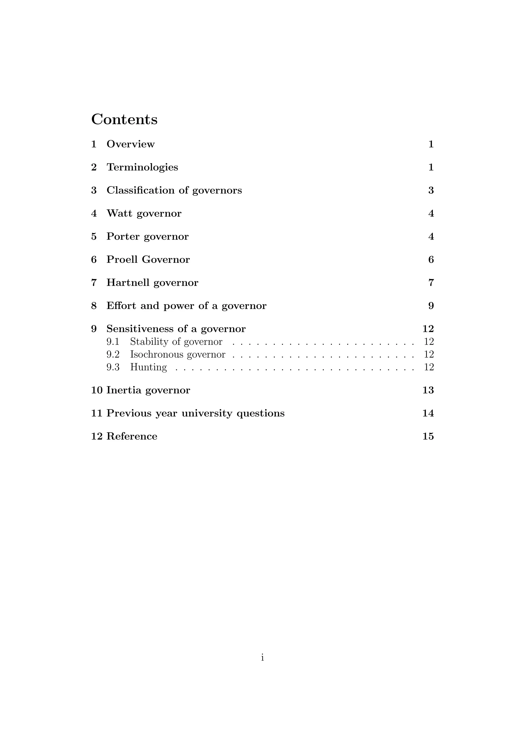 Mechanics of Machines (Governors) | PDF