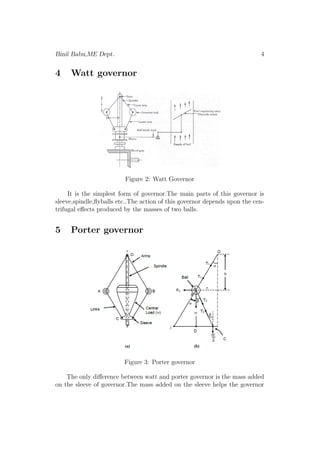 Mechanics of Machines (Governors) | PDF