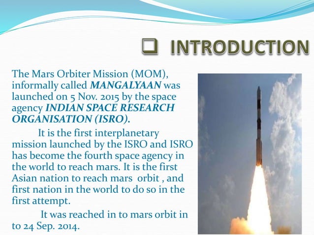 Indian Mars Orbiter Mission | PPT