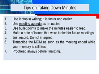 Minutes of the Meeting.pptx