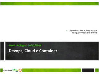 Devops, Cloud e Container | PPT