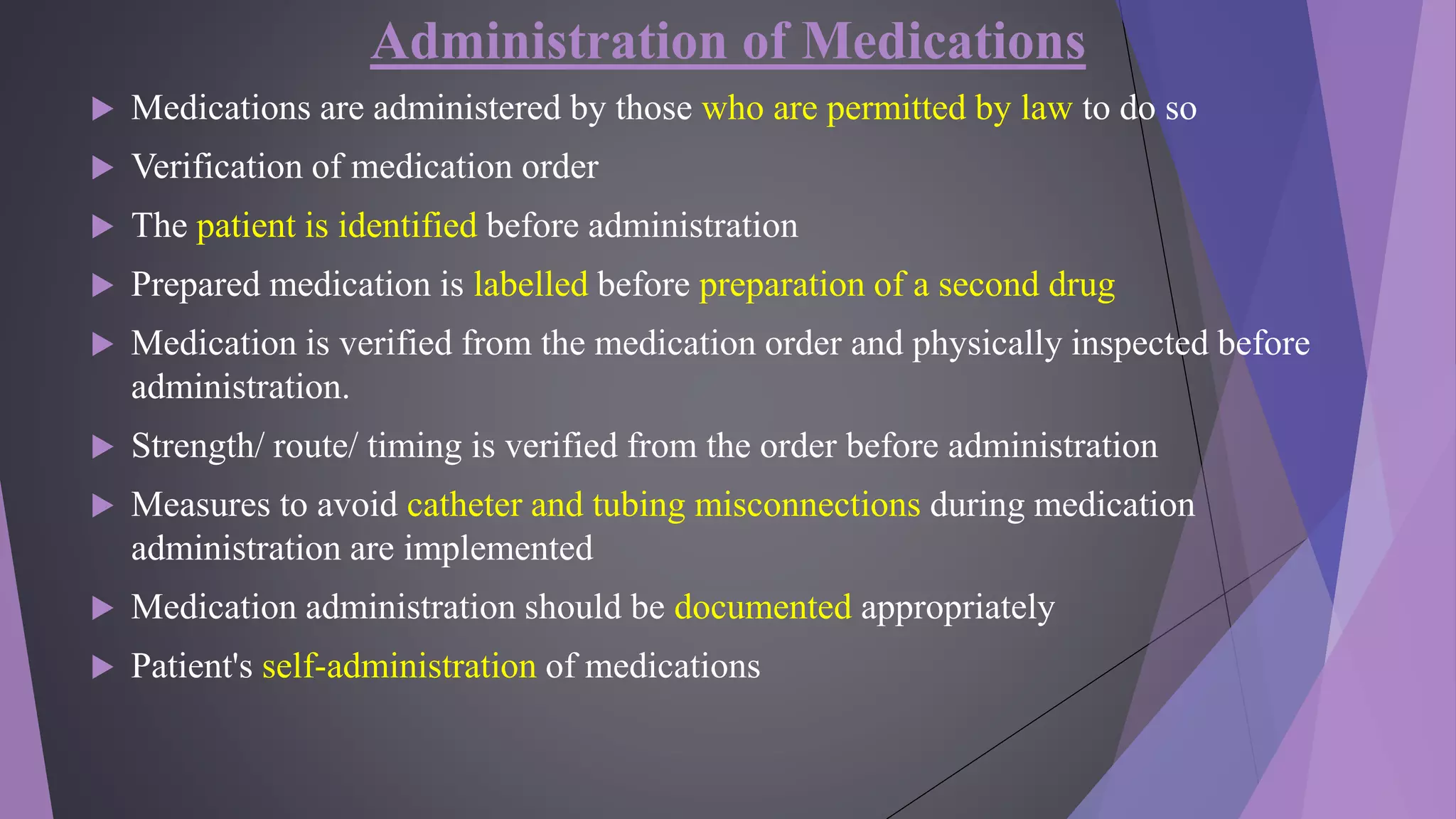MANAGEMENT OF MEDICATION IN HOSPITALS | PPTX