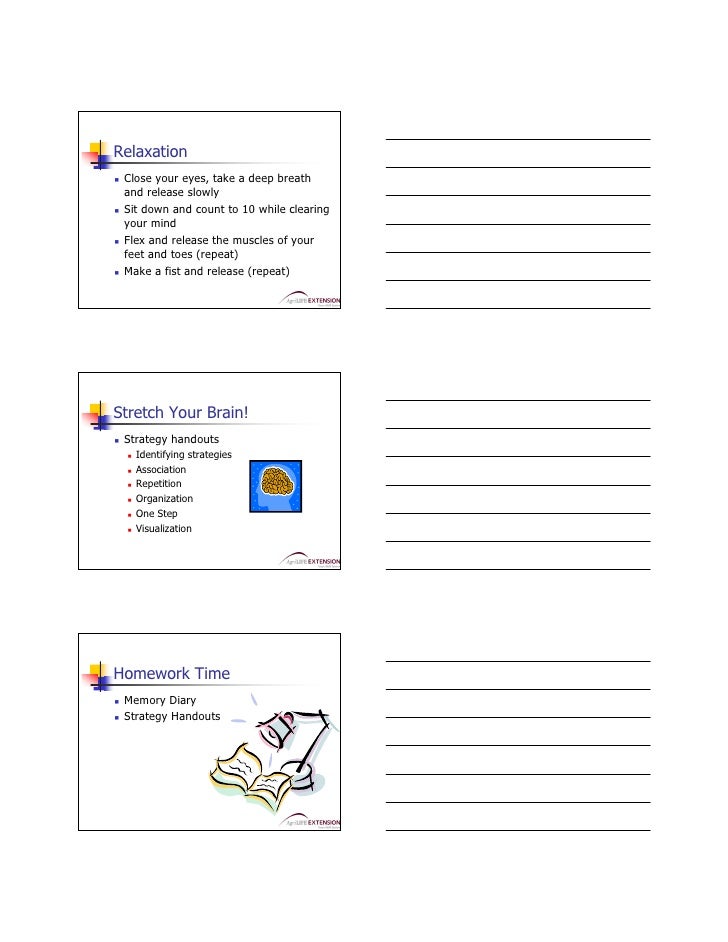 Master of Memory Class 2 Handout