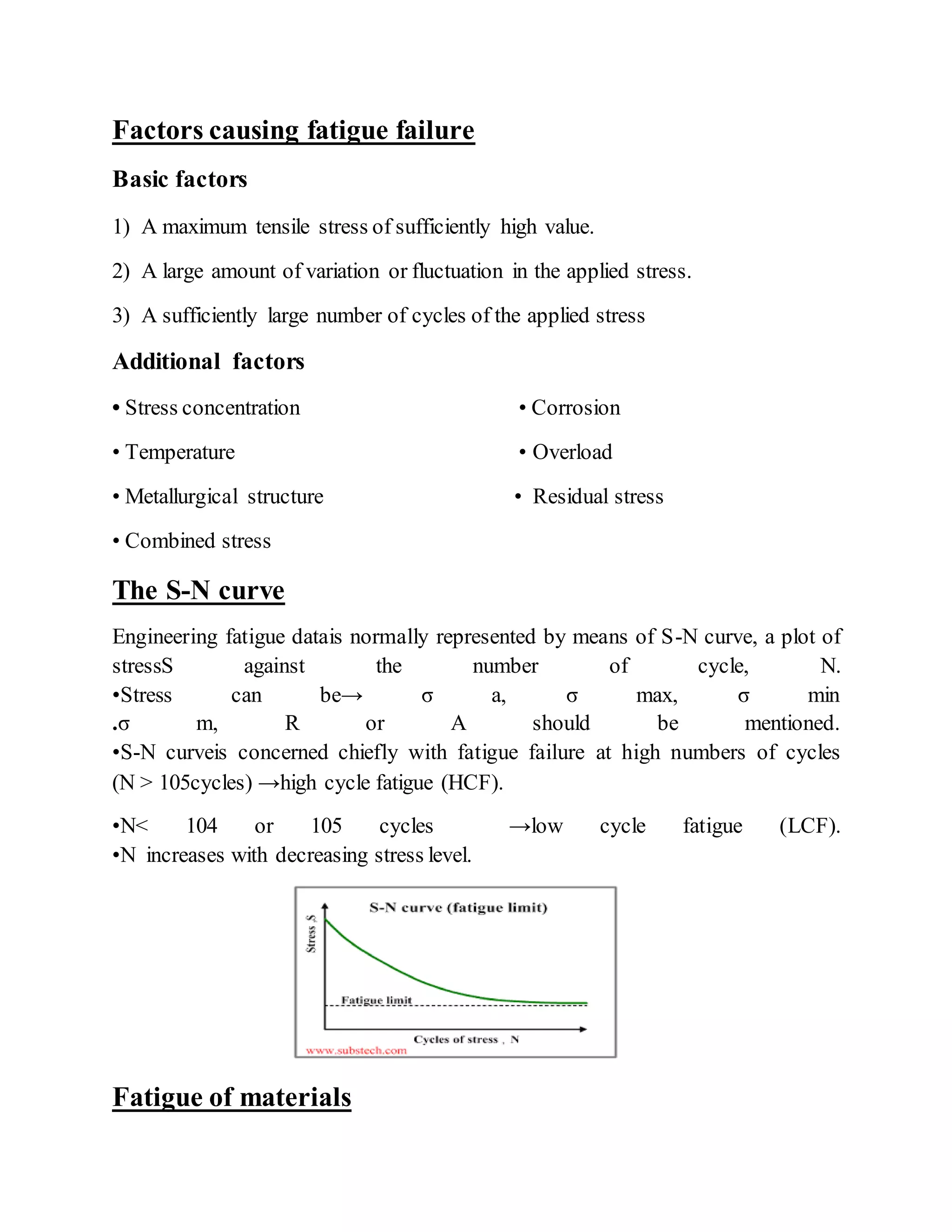 What is Fatigue in Mechanics Of Material . | DOCX
