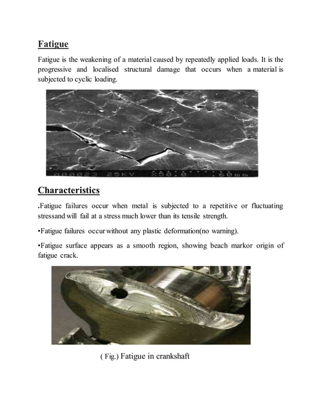 What is Fatigue in Mechanics Of Material . | PDF