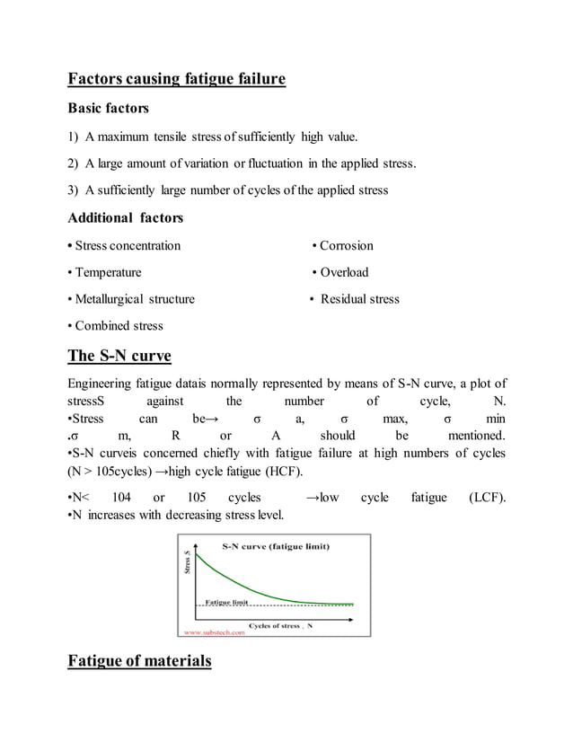 What is Fatigue in Mechanics Of Material . | PDF