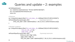 moma-django overview --> Django + MongoDB: building a custom ORM layer | PPT