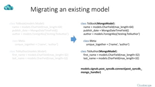 moma-django overview --> Django + MongoDB: building a custom ORM layer ...