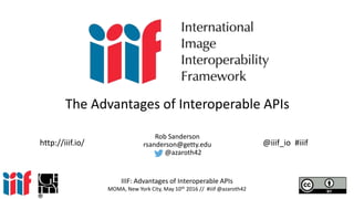 IIIF: The Advantages of APIs | PPT