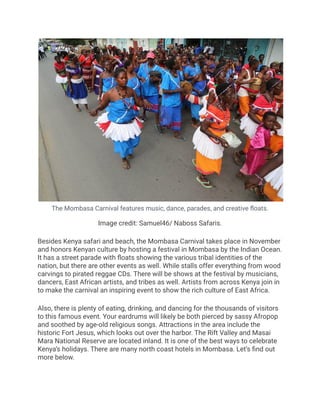 Mombasa Travel Guide Top 10 Communities & Cultures in Kenya | PDF ...