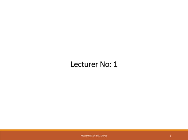MECHANICS OF MATERIALS Chapter 01.pdf SLIDES | PPT