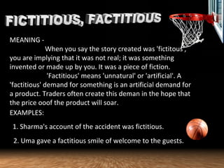 FREQUENTLY CONFUSED WORDS | PPT | Diseases and Conditions | Medical Health