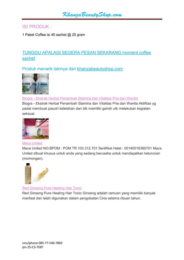 Moment coffee sachet | PDF