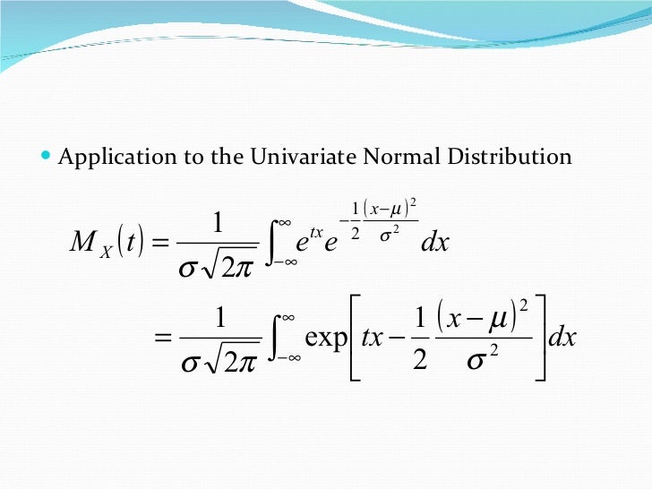 Moment Generating Function