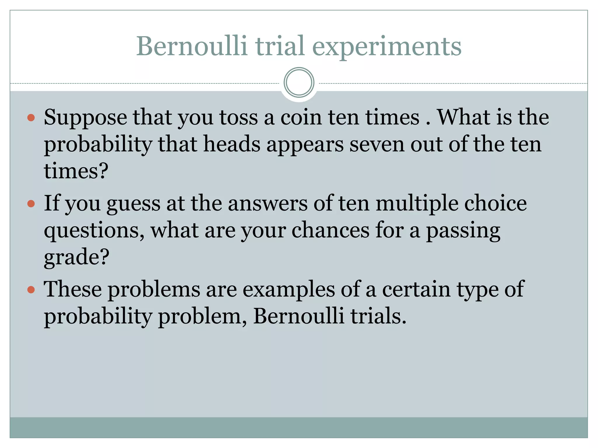 Moment Generating Function And Bernoulli Experiment Pptx