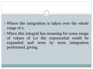 Moment generating function & bernoulli experiment | PPTX