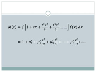 Moment generating function & bernoulli experiment | PPTX