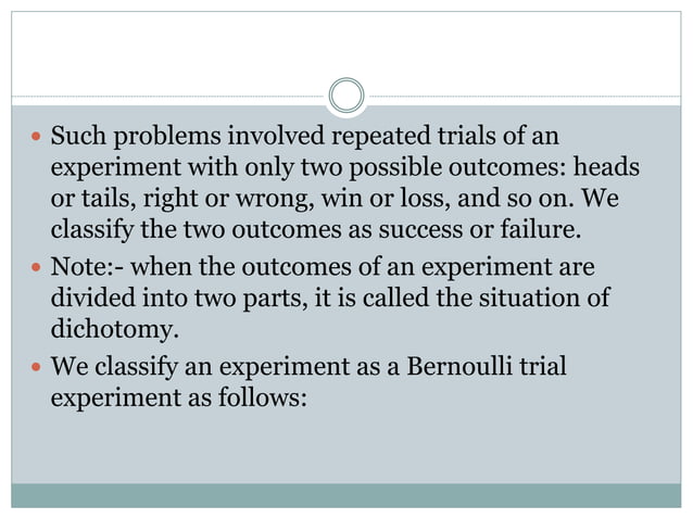 Moment Generating Function And Bernoulli Experiment Pptx