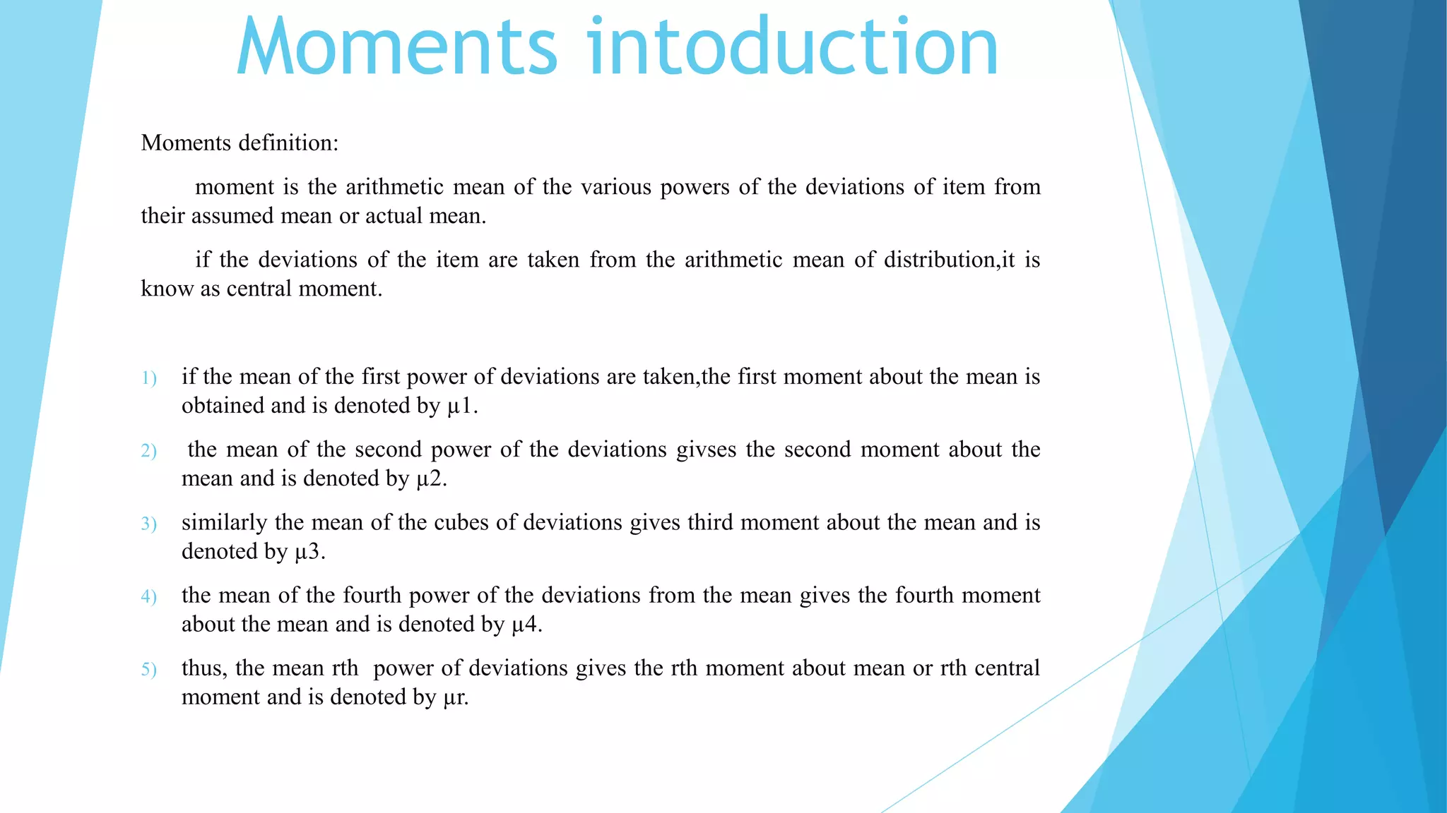 Moment introduction | PPTX