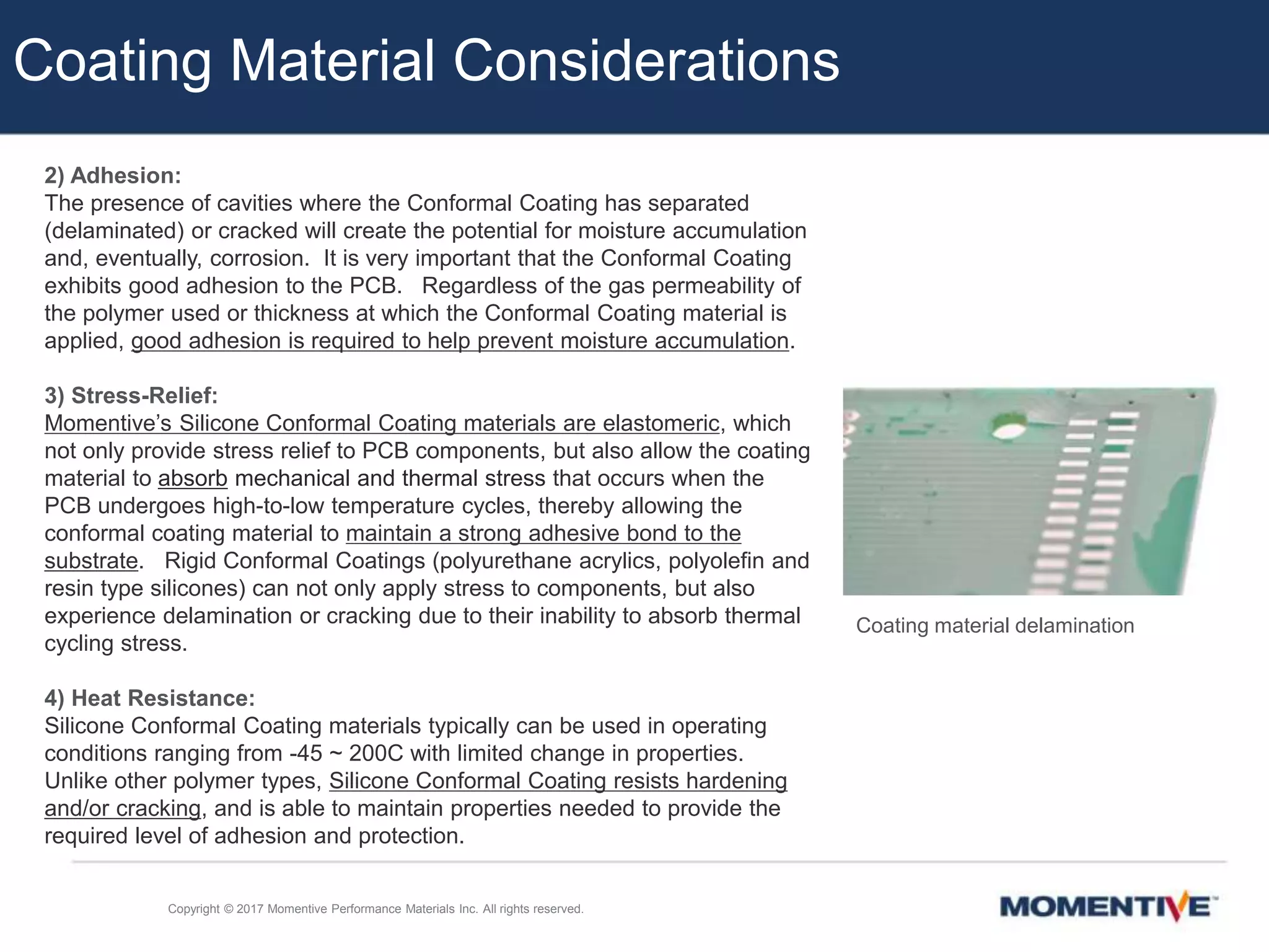 Momentive Silicone Conformal Coating Overview | PPTX