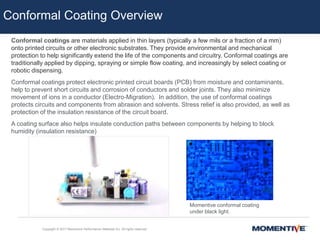 Momentive Silicone Conformal Coating Overview | PPTX