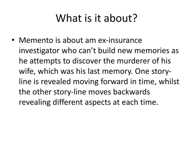 Momento | PPTX | Movies | Entertainment