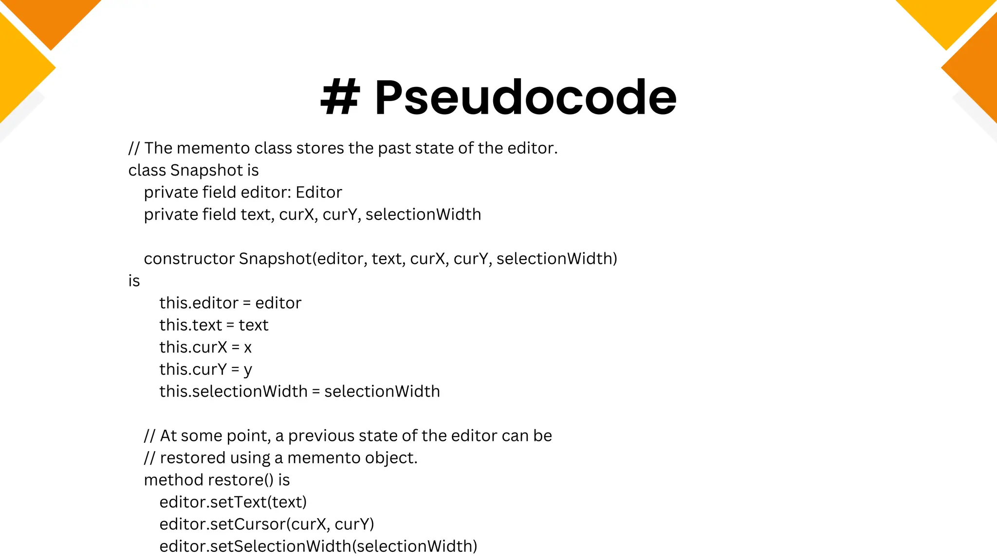 Momento Design Pattern- A brief Understanding | PPTX