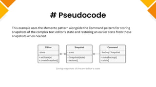 Momento Design Pattern- A brief Understanding | PPTX
