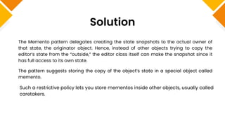 Momento Design Pattern- A brief Understanding | PPTX
